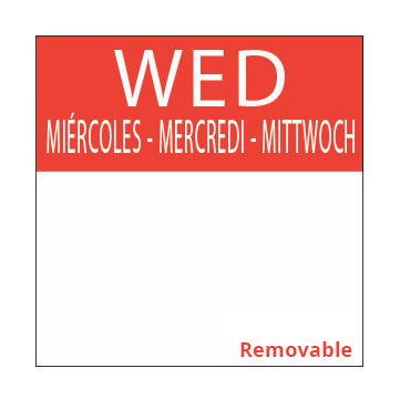 Pack Of 1000 WEDNESDAY Square Daily Dot 25mm – Festivals Direct